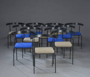 Slutpris för Jørgen Gammelgaard. Tolv armstole, model